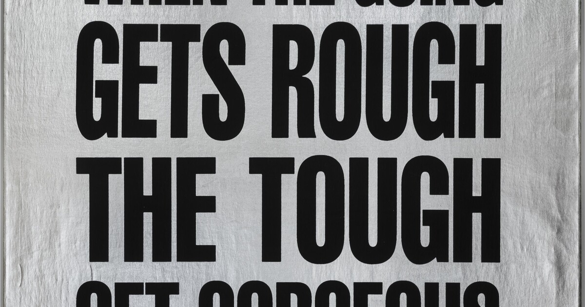 John Giorno, WHEN THE GOING GETS ROUGH THE TOUGH GET GORGEOUS, 1989